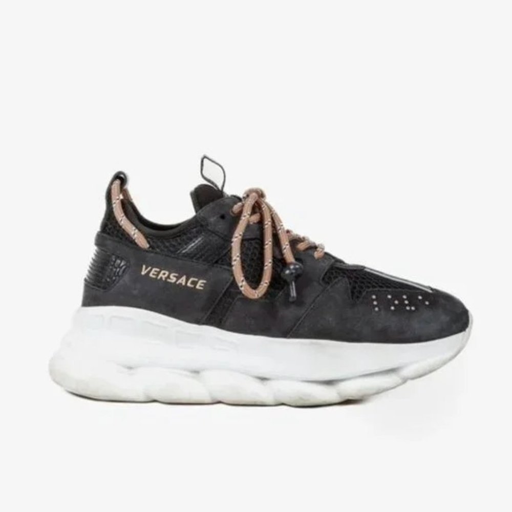 Versace Chain Reaction Black Sneakers - Gem